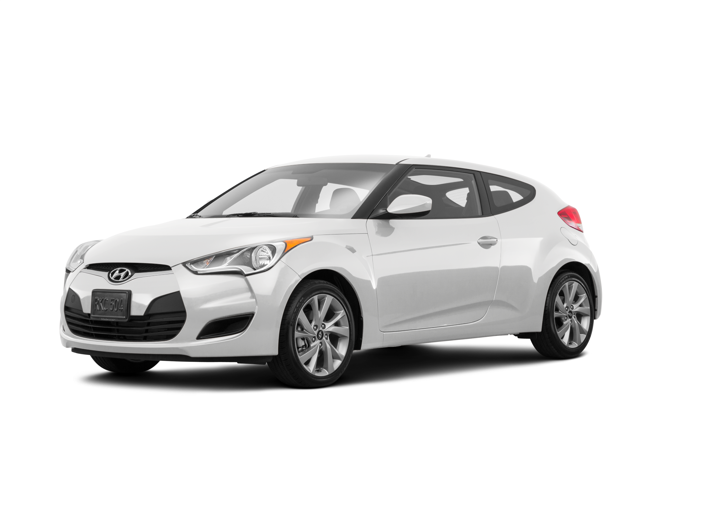 Hyundai Veloster White Black Rims