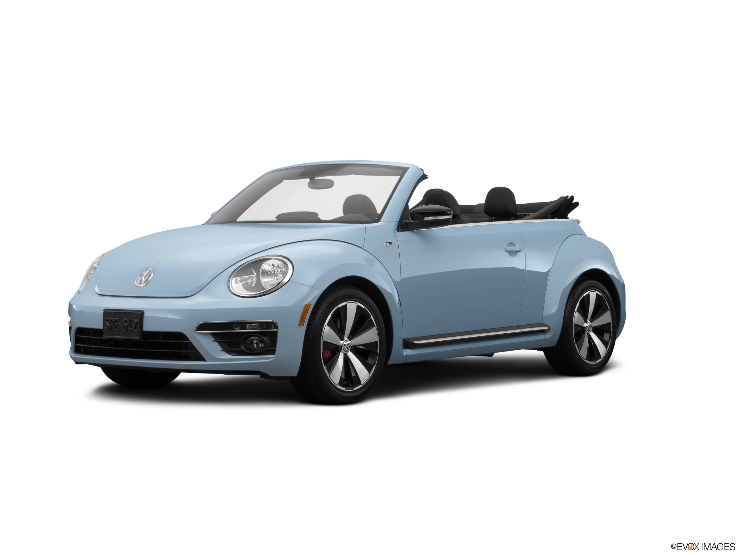 Baby Blue Volkswagen Beetle Convertible